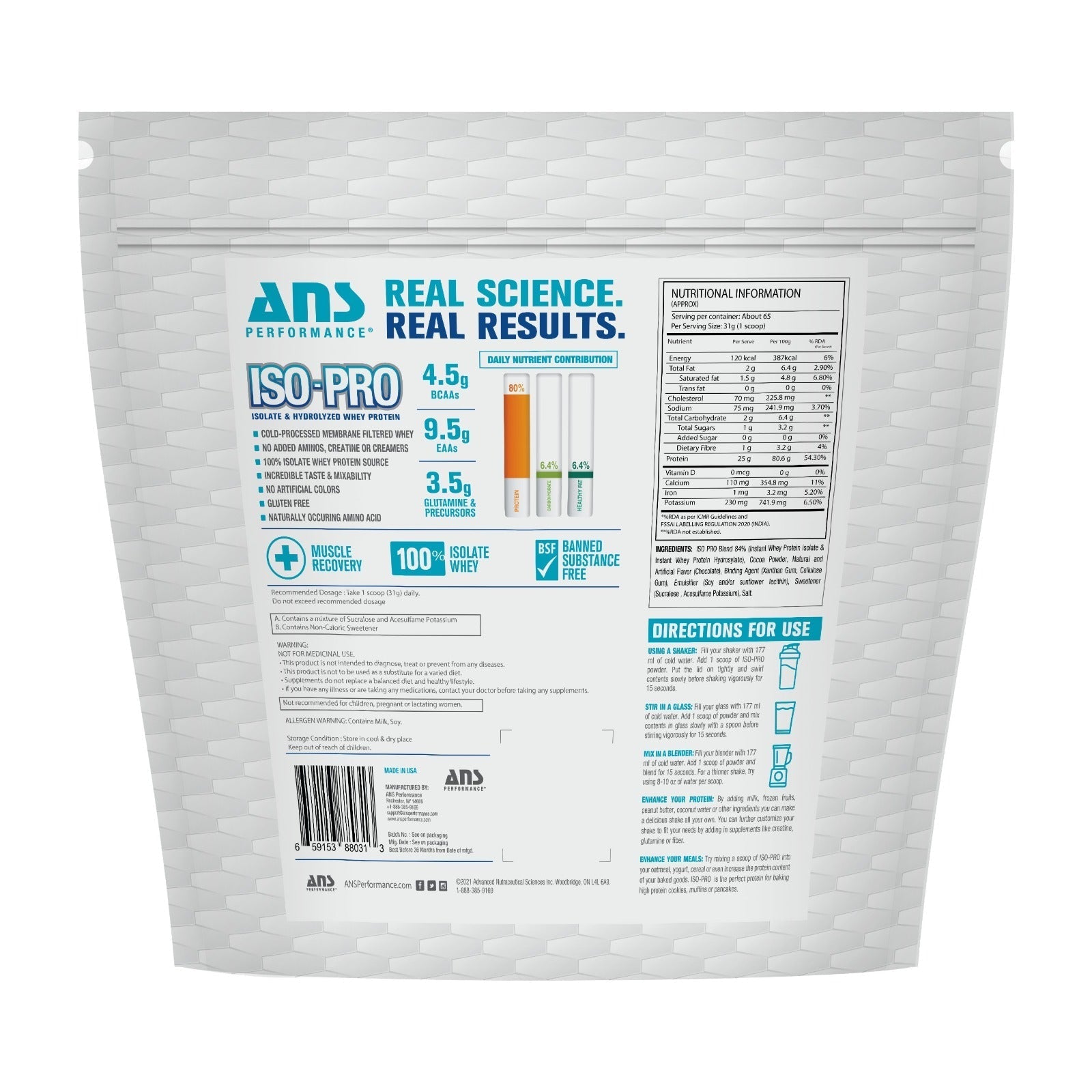 ANS Performance ISO-PRO Isolate & Hydrolyzed Whey Protein - Body – Body ...