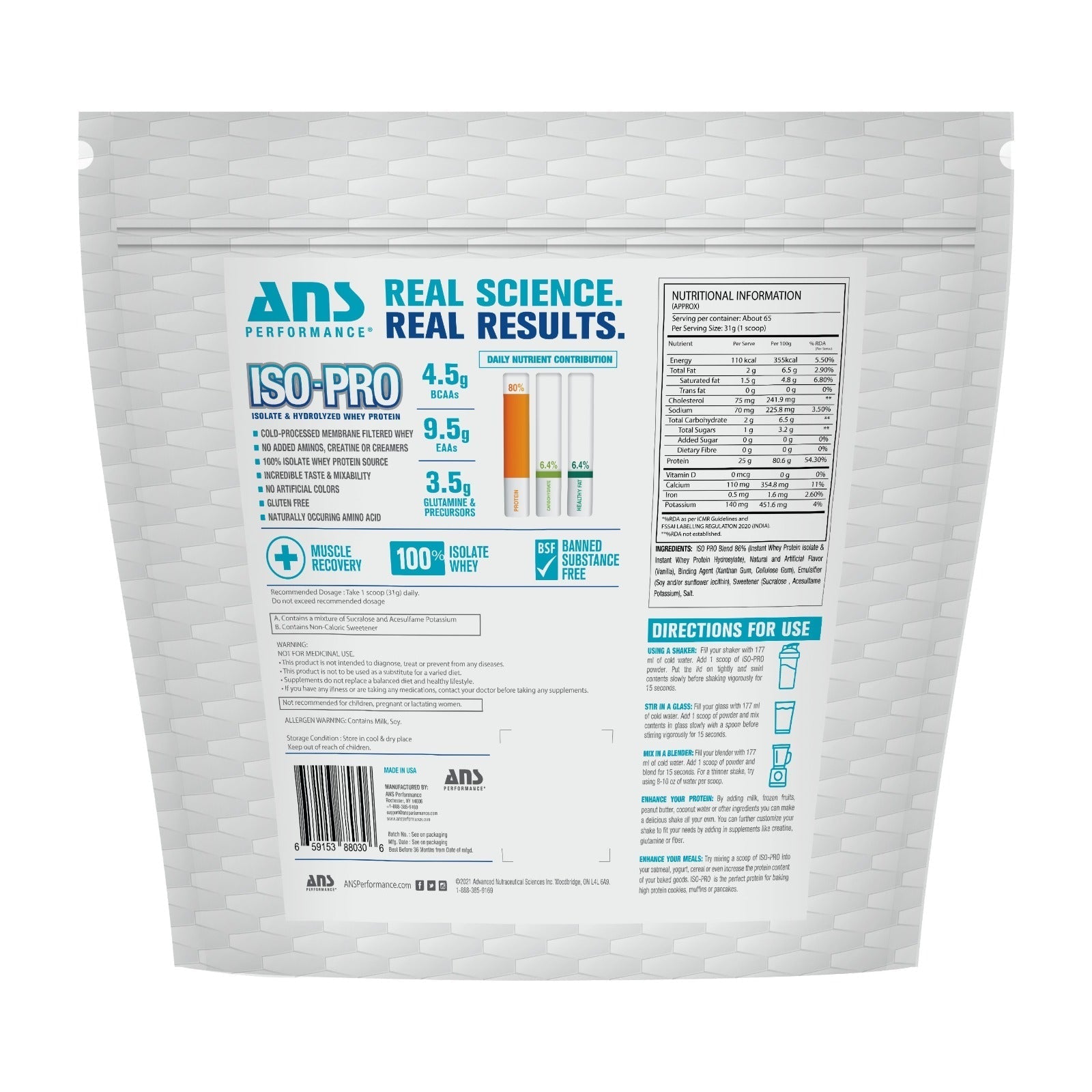 ANS Performance ISO-PRO Isolate & Hydrolyzed Whey Protein - Body – Body ...