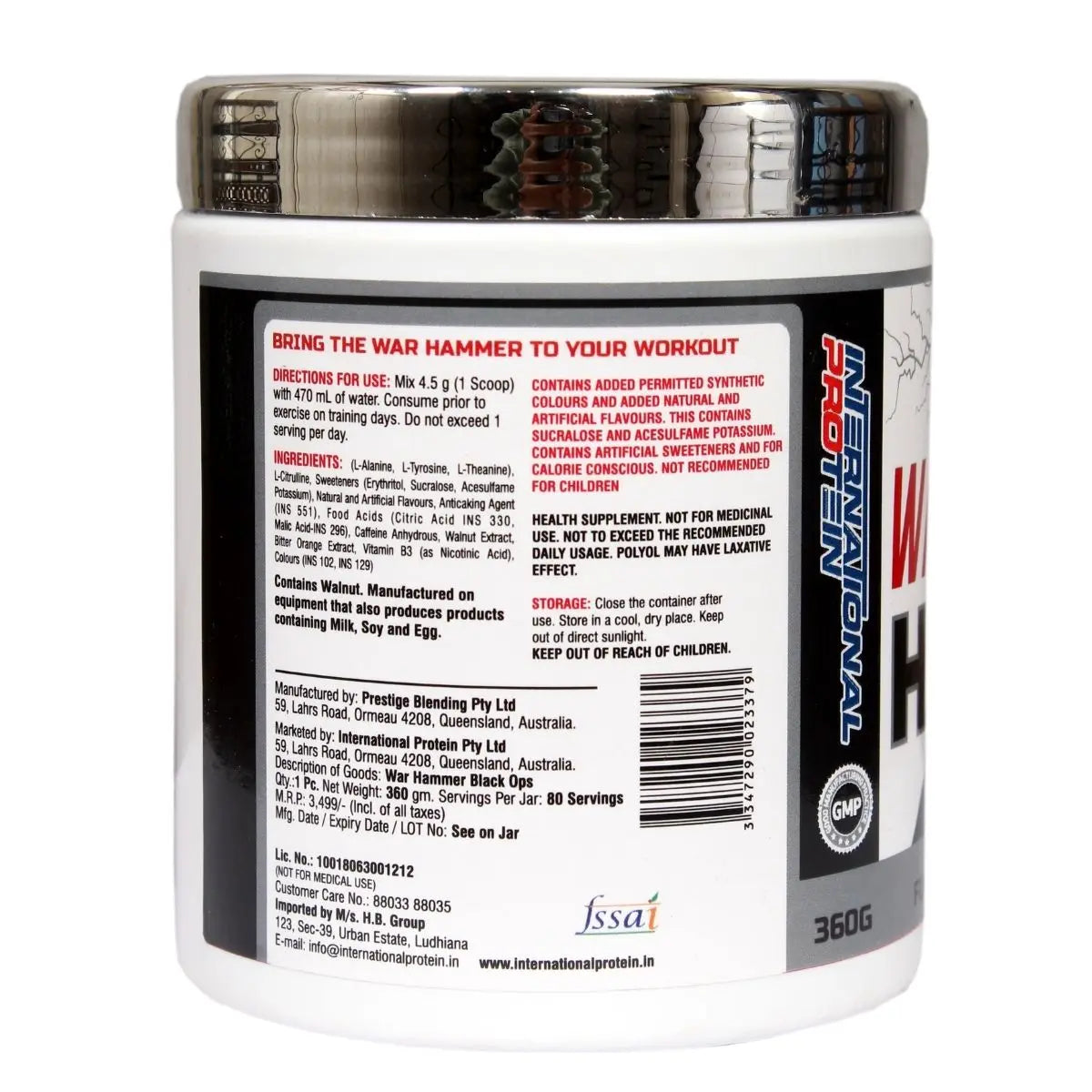 International Protein War Hammer Pre Workout - Boost Energy – Body ...