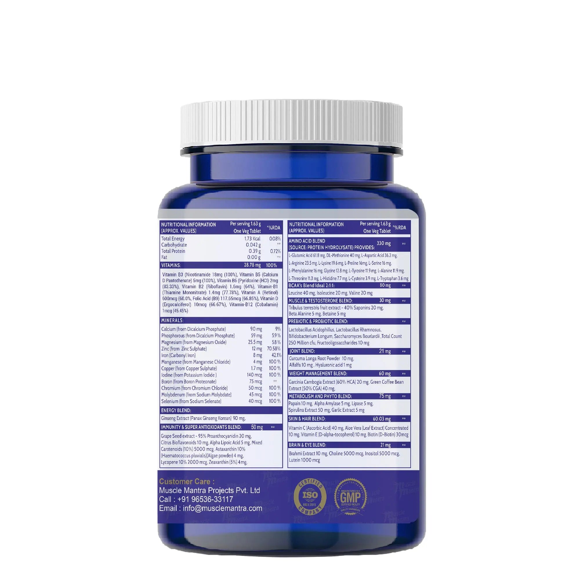 Muscle Mantra Epic Men Multivitamin 60 Veg Tabs - Body Building India