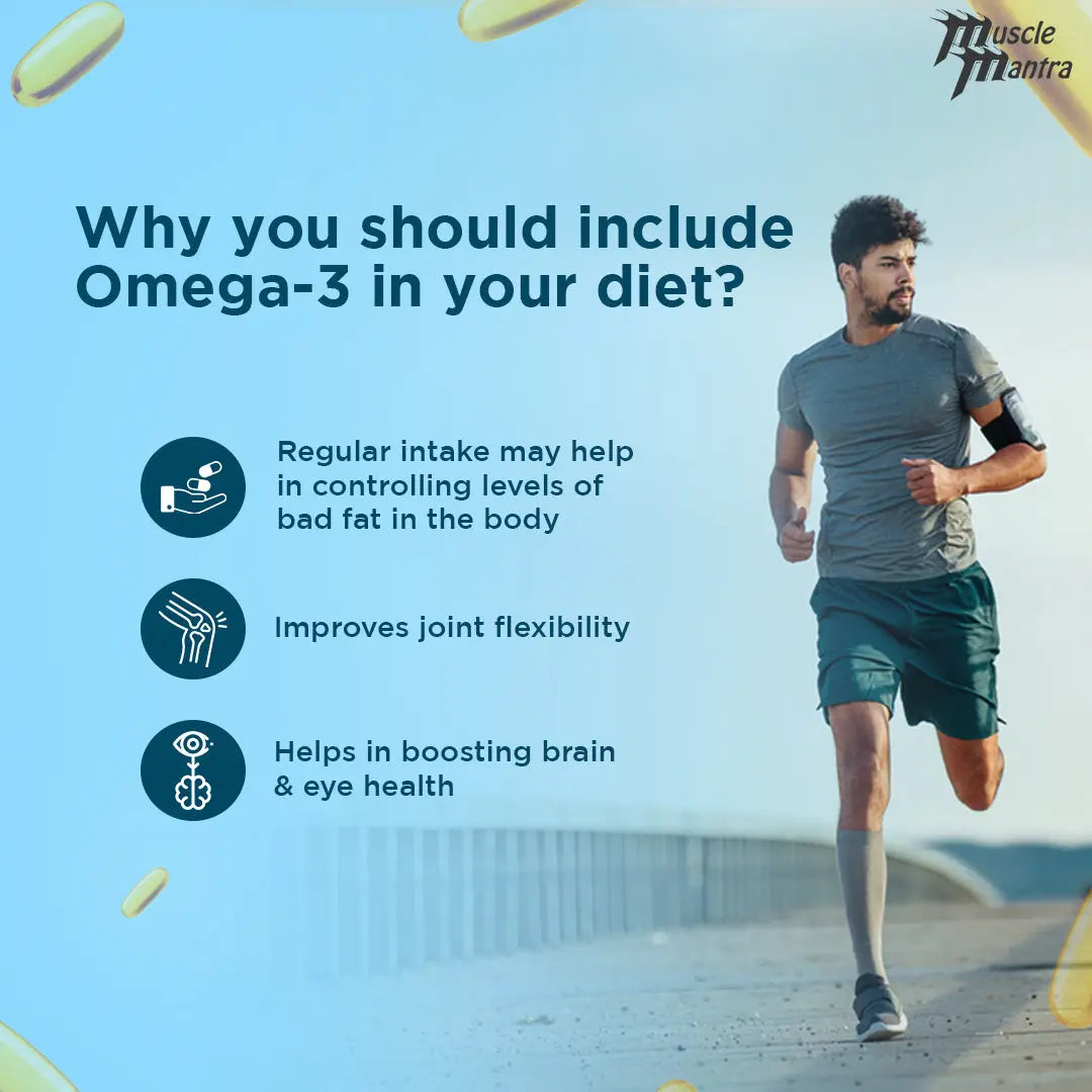 Muscle Mantra Omega-3 1000mg -60 Softgel Capsules - Body Building ...