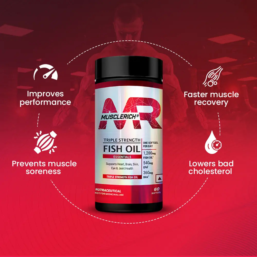 MuscleRich Triple Strength Fish Oil - Omega 3 Benefits – Body Building ...